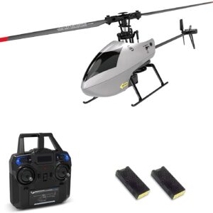 GoolRC C129 V2 RC Helicopter, 4 Channel Remote Control Helicopter with 6-Axis Gyro, 2.4GHz RC Aircraft with 3D Flips, Altitude Hold, One Key Take Off/Landing and 2 Batteries for Adults and Beginners