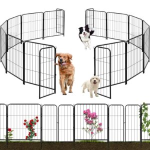 ceed4u 35.6ft l x 32in h decorative garden fence, 16 panels pet fencing outdoor folding patio fences no dig fence for dogs flower bed fencing for yard landscape