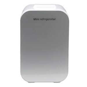 mini compact fridge, 8 l single core skincare refrigerator beauty fridge with mirror & light portable cooler warmer refrigerator fridge for skincare, makeup, beverage