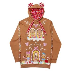 loungefly disney mickey and friends gingerbread unisex hoodie medium