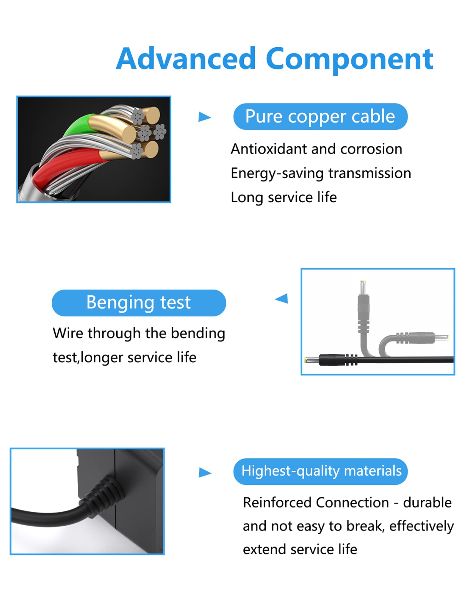 12V Power Cord for LitterMaid LM680C LM980 P-70016, Replacment for Hillpig Self-Cleaning Cat Litter Box Automatic Self-Cleaning Classic Replacement Power Supply