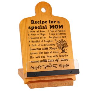 gifts for mom mother birthday gifts for mom from daughter son best mom ever gifts for mother, mom gifts recipe book holder for a special mom, cookbook stand for mothers day gifts