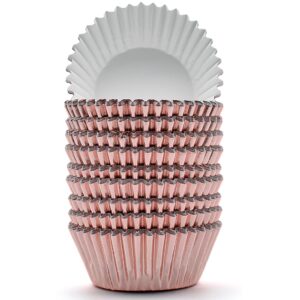 200 pcs rose gold foil cupcake liners standard baking cups muffin paper cases