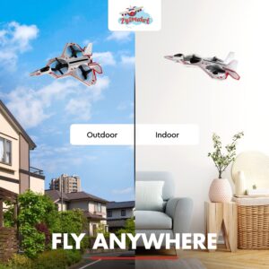 ZYSMALAT F22 RC Fighter Jet Remote Control Plane Stunt Drone for Beginners, Adults & Kids - 2.4 GHz, LED Lights, 4-Channel RC Airplane, Easy to Control, 4-Axis, Built-in Gyroscope