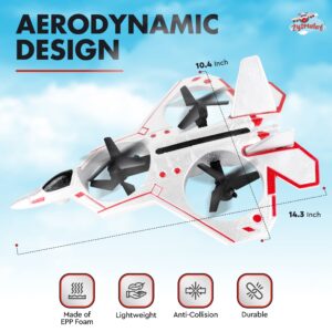 ZYSMALAT F22 RC Fighter Jet Remote Control Plane Stunt Drone for Beginners, Adults & Kids - 2.4 GHz, LED Lights, 4-Channel RC Airplane, Easy to Control, 4-Axis, Built-in Gyroscope