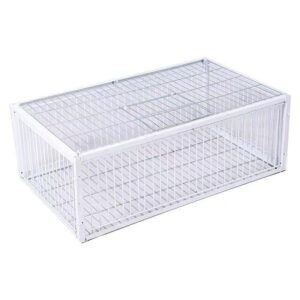 andowns big foldable galvanised pigeon dove bird trap cage feral pigeon humane way with the one-way entrance trapping pigeons doves in cages 1 (40x30x26cm / 17x13x10inch 4 entrances)