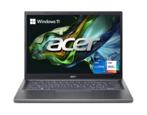 acer aspire 5 14 slim laptop | 14" wuxga (1920 x 1200) ips | core i7-1355u | intel iris xe graphics | 16gb lpddr5 | 512gb gen 4 ssd | wi-fi 6e | usb4/thunderbolt 4 | backlit kb | a514-56m-71a9, gray