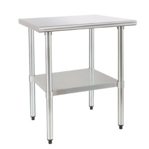 hardura stainless steel table 24x36 inches with undershelf and galvanized legs nsf heavy duty commercial prep work table for restaurant kitchen home and hotel