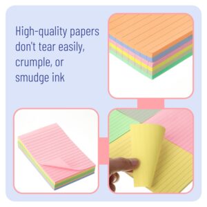 Mr. Pen- Lined Sticky Notes 4x6, 6 Pads, 45 Sheet/Pads, Morandi Colors, Sticky Notes with Lines, Sticky Note Pads, Sticky Pads, Sticky Notes Lined, Colorful Sticky Notes, Mr Pen Sticky Notes