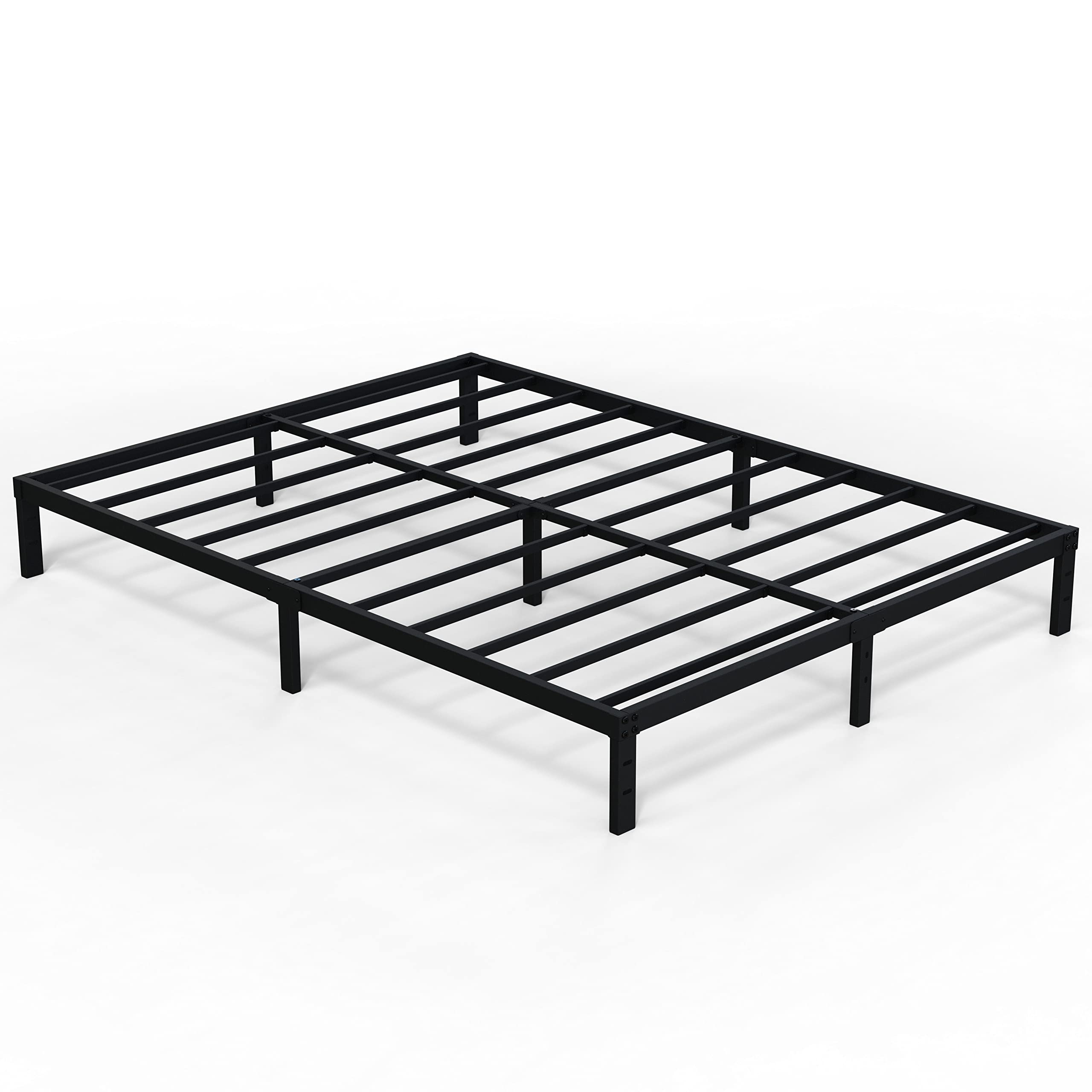 EMODA 10 Inch Full Size Bed Frame Heavy Duty Metal Platform No Box Spring Needed, Easy Assembly Noise Free, Black