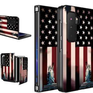 RYUITHDJP for Microsoft Surface Duo 2 Case 8.3" American Flag Design for Microsoft Surface Duo 2 Phone Case Stylish Shockproof Cover