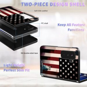 RYUITHDJP for Microsoft Surface Duo 2 Case 8.3" American Flag Design for Microsoft Surface Duo 2 Phone Case Stylish Shockproof Cover