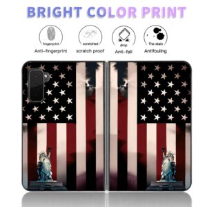 RYUITHDJP for Microsoft Surface Duo 2 Case 8.3" American Flag Design for Microsoft Surface Duo 2 Phone Case Stylish Shockproof Cover