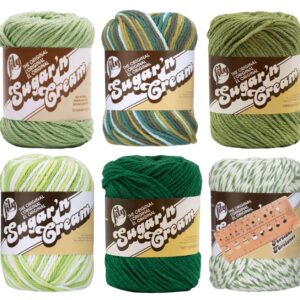 Lily Sugar 'n Cream Yarn - 100% Cotton - Assortment (Forest)