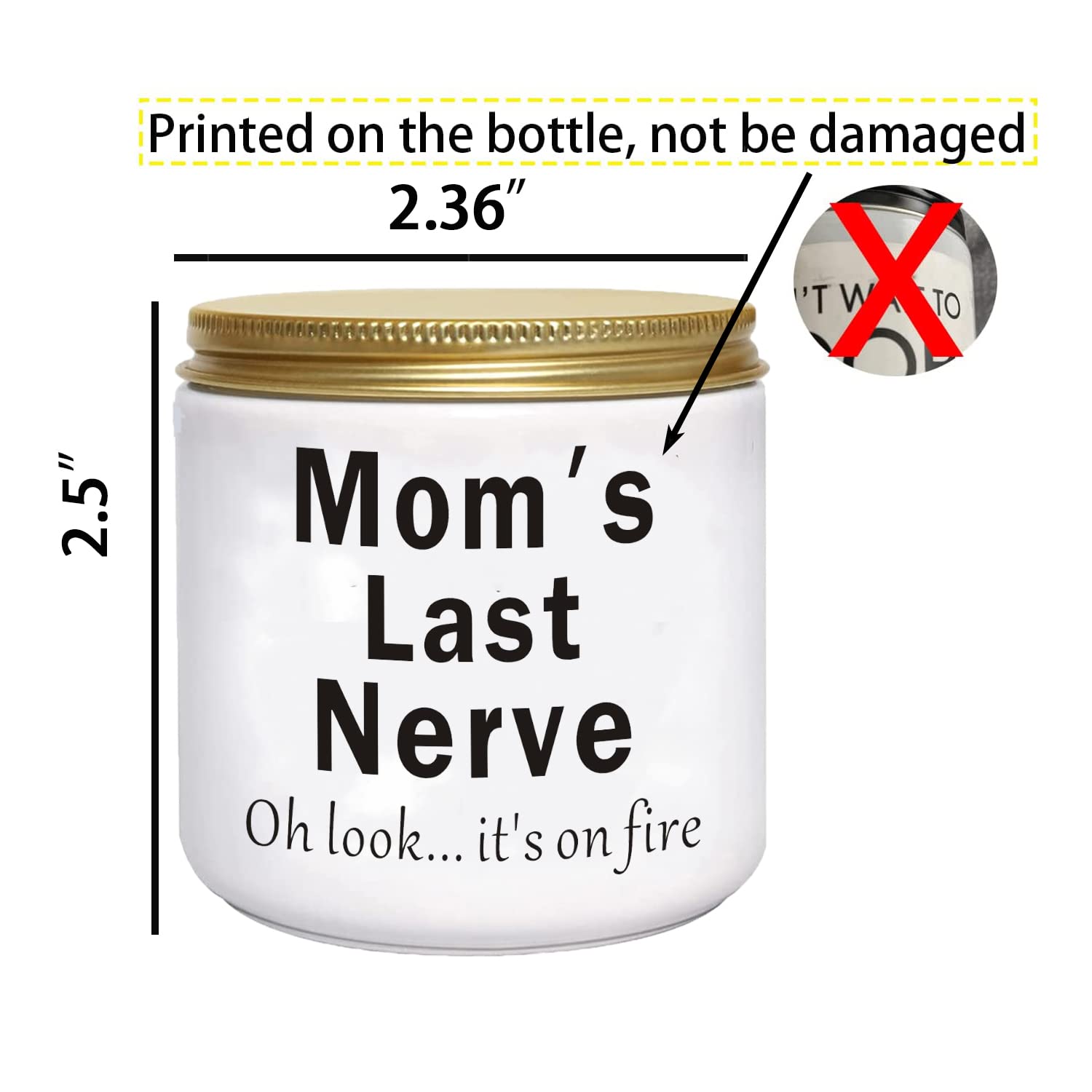 Candles Gifts for Mom from Daughter Son Funny Novelty Unique Mothers Day Christmas Birthday Gift for Mother Lavender Scented Soy Candle Moms Last Nerve Oh Look Its On Fire