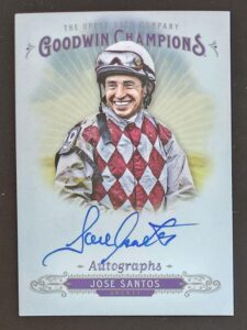 2018 upper deck goodwin jose santos chile hof horse racing authentic signed card - autographed soccer photos