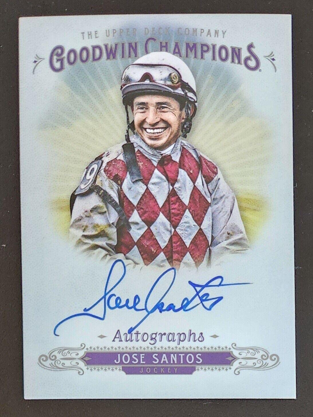 2018 Upper Deck Goodwin Jose Santos Chile HOF Horse Racing Authentic Signed Card - Autographed Soccer Photos