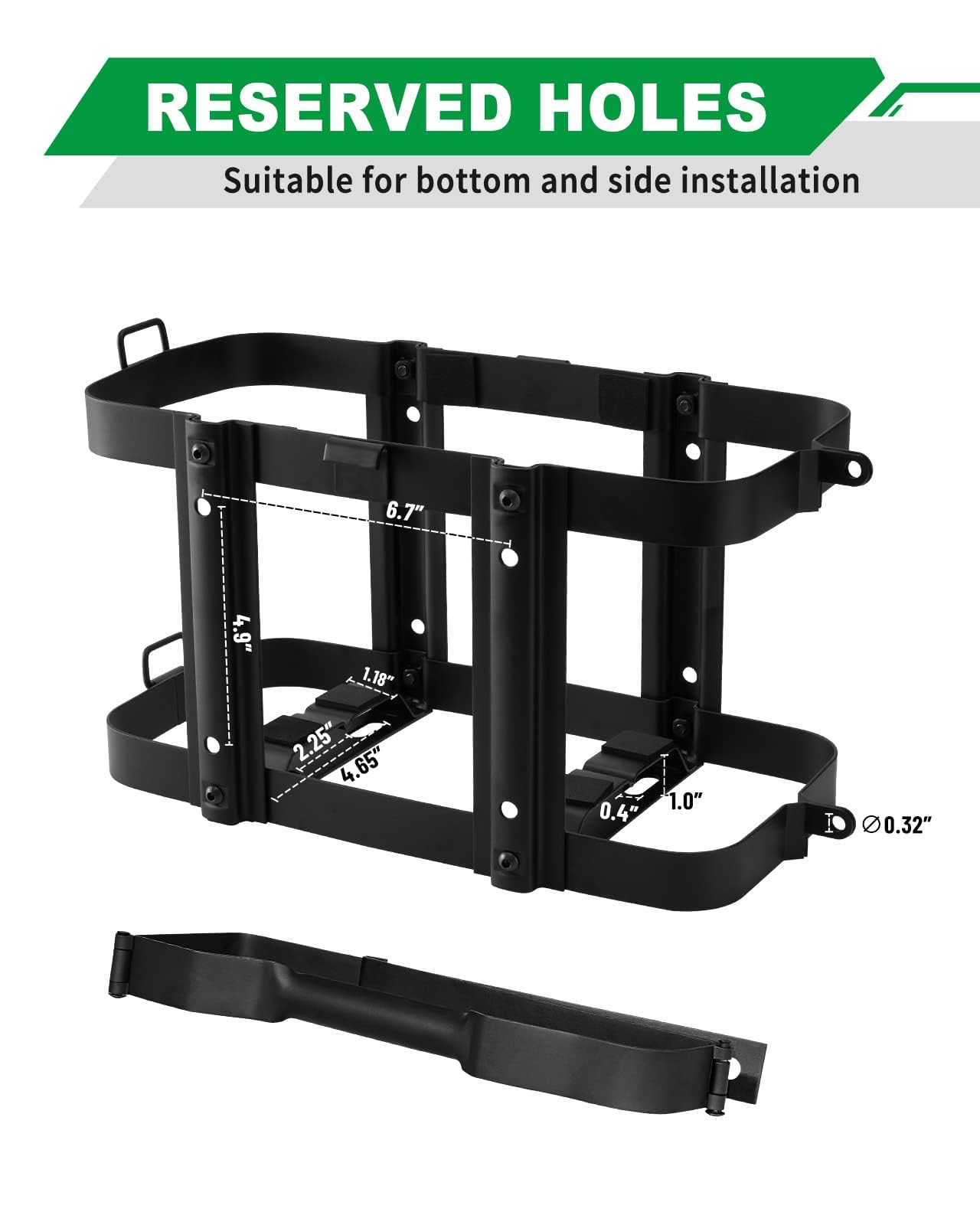 Racewill 5 Gallon Water Storage Containers Holder Mount - Only Fit for Scepter Water Container and Fuel Can 20L - Lockable Mounting Bracket for Camping, RV, and Overlanding