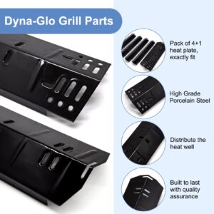 Criditpid Grill Replacement Parts for Dyna-Glo DGH474CRP, DGH450CRP, DGH485CRP, DGH483CRP, Porcelain Steel Grill Heat Plate, Stainless Steel Burner Tube for Dynaglo 4 and 5 Burner Grill.