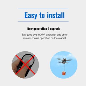 FLYDrone Drone Airdrop System for DJI Mini 4K/Mini 4 Pro/Mini 3 Pro/Mini 3/Mini SE/Mini 2/Mini 2 SE Accessories, Payload/Delivery/Transport Drop Release Device for DJI Mini Series Drone