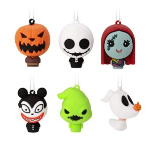 hallmark disney tim burton's the nightmare before christmas 1" miniature shatterproof christmas ornaments, set of 6 mini ornaments, shatterproof