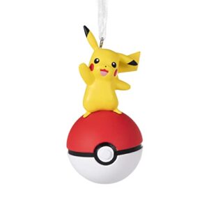 hallmark pokémon pikachu on poké ball christmas ornament