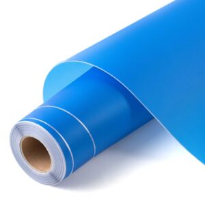 htvront stencil vinyl adhesive material - 12” x 50 ft light blue adhesive stencil vinyl for cricut & silhouette machine，stencil vinyl roll for crafting decoration