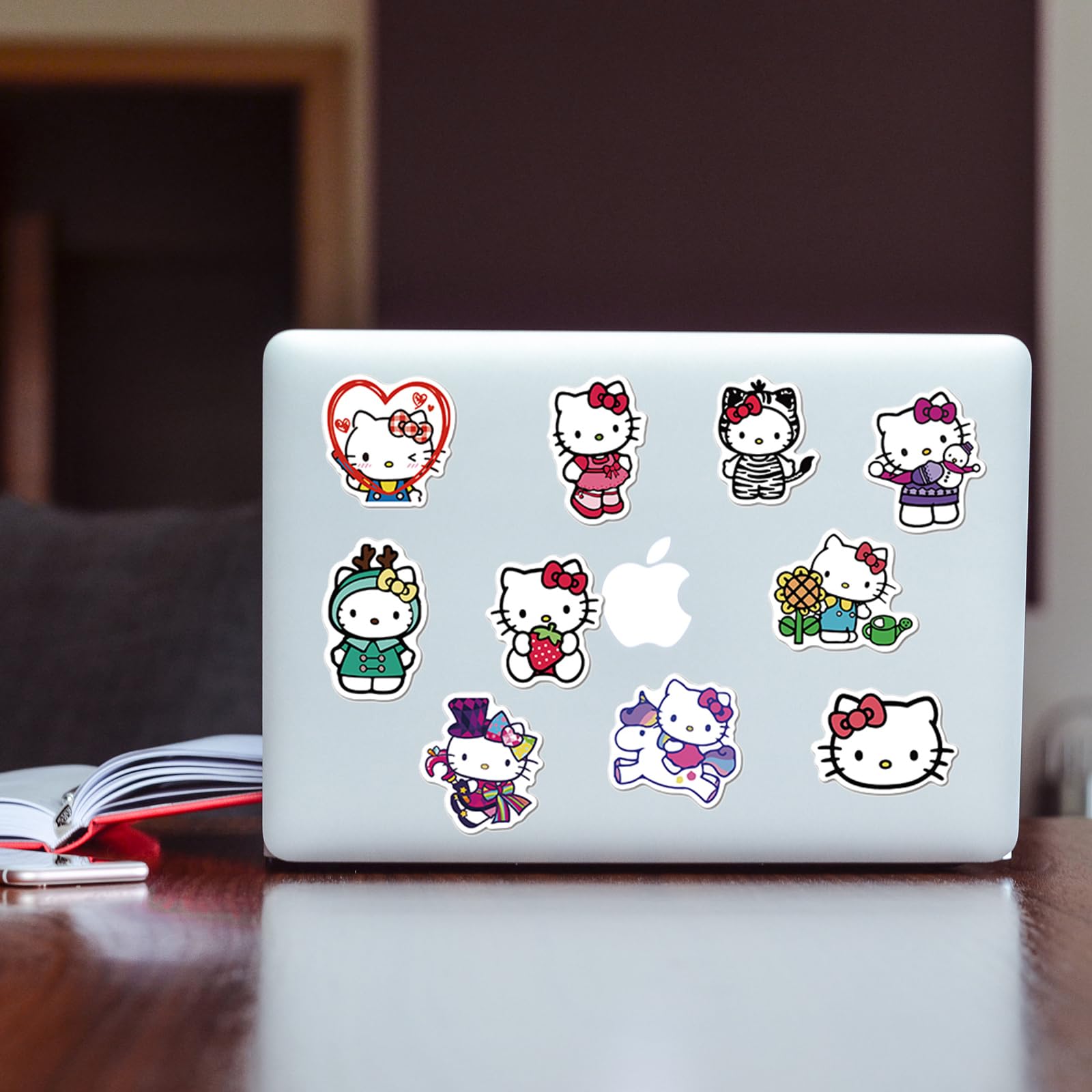 100Pcs Hello Kitty Stickers for Girl, Kawaii Cute Sanrio Cartoon Gifts for Kids, Waterproof Hello Kitty Decal for Teen Water Bottle, Laptop, Travel Case, Guitar, Phone, Skateboard, Bike, Scrapbook