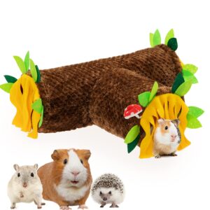 orzechko guinea pig hideout - 3 way collapsible small animal tunnel tubes toy for rat hamster guinea pig hedgehog chinchilla lizard baby rabbit - playing sleeping resting guinea pig cage accessories