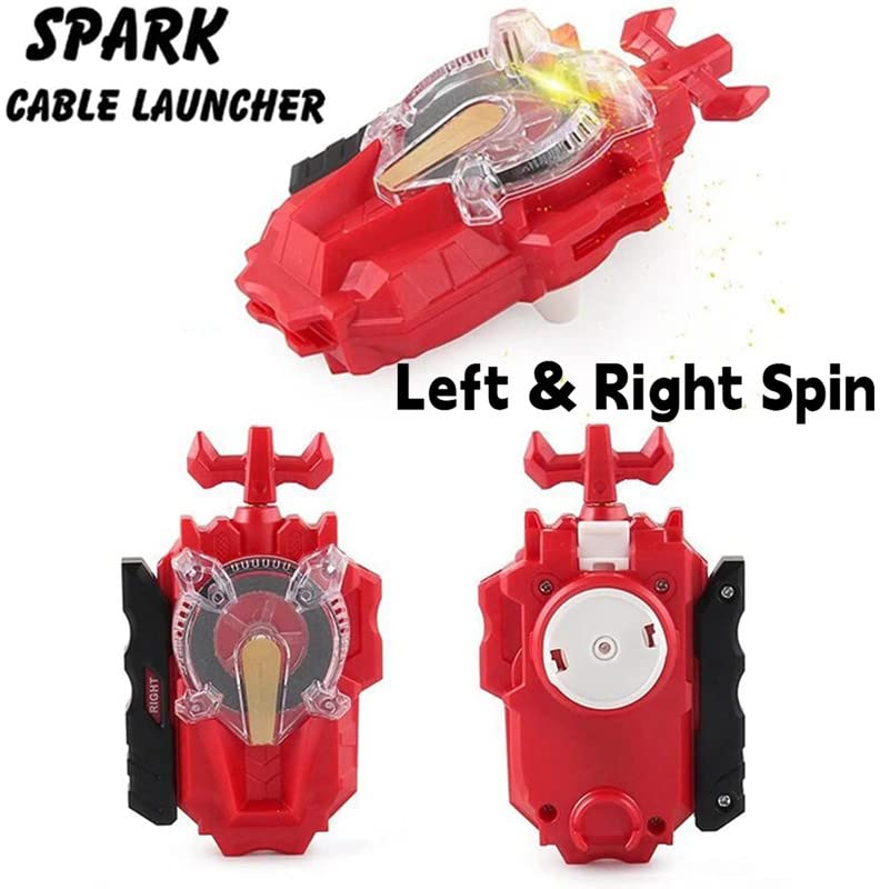 Bay Blades for 8-12 Spark Launcher Play Blade Blades for Boys, Bey Burst Toy Bayblayed Ultimate Valkyrie Battling Tops Bey Battle Burst LR Launcher Set Gaming Top Toys Gift Kids 6-8+