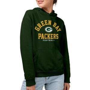 Junk Food Clothing x NFL - Green Bay Packers - Classic Team Logo - Unisex Adult Pullover Fleece Hoodie for Men and Women - Size Medium