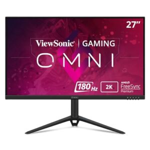 viewsonic vx2728j-2k 27 inch gaming monitor 1440p 180hz 0.5ms ips w/freesync premium, advanced ergonomics, hdmi, and displayport