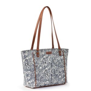 sakroots metro tote bag, navy spirit desert