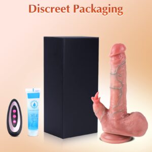 Sex Toys Thrusting Dildo Vibrator - 8.5" Realistic Dildo Adult Toys with Heating & Remote Control, Clit Stimulator G-Spot Strapless Anal Dildo with Strong Suction Cup, Adult Anal Sex Toys for Women