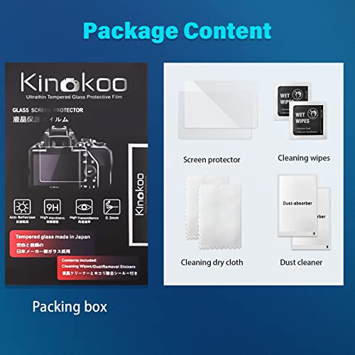 kinokoo Panasonic FZ1000 II Screen Protector 0.25mm Ultra-thin Tempered Glass Film Screen Protector for Panasonic FZ1000 II Crystal Clear Film Screen Protector Bubble-free/Anti-scratch (2 pack)