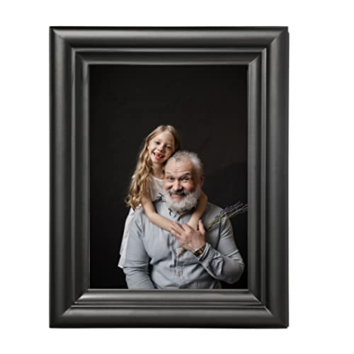 MOMLKFDAY Black 8x10 Picture Frames – Solid Wood with High Definition Glass, Perfect for Tabletop or Wall Hanging – Ideal for Dad, Grandpa, Father's Gifts