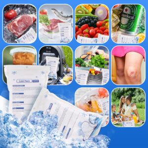 36pc Dry Ice Packs Shipping Cold Packs for Frozen Food, 7.3in×4.33in Bulk Dry Ice Sheets for Coolers Reusable, Cold Shipping Packaging Keep Foods Drinks Cold