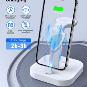 Charging Station for Multiple Devices - ADADPU 3 in 1 Wireless Charger Stand for Apple Watch Series 8/7/6/5/4/3/2/SE Phone Charging Dock for AirPods iPhone 14/13/12/11 Pro X Max XS XR 8 7 Plus