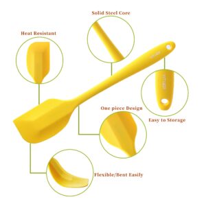 5PCS Silicone Rubber Spatula Set, VITUER Food Grade BPA-Free Spatulas for kitchen Use, Heat Resistant Spatula for Cooking & Baking, Dishwasher Safe