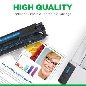 Clover Remanufactured High Yield Toner Cartridge (Reused OEM Chip) Replacement for HP W2121X (HP 212X) | Cyan