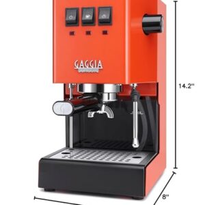 Gaggia RI9380/53 Classic Evo Pro Espresso Machine, Lobster Red, Small