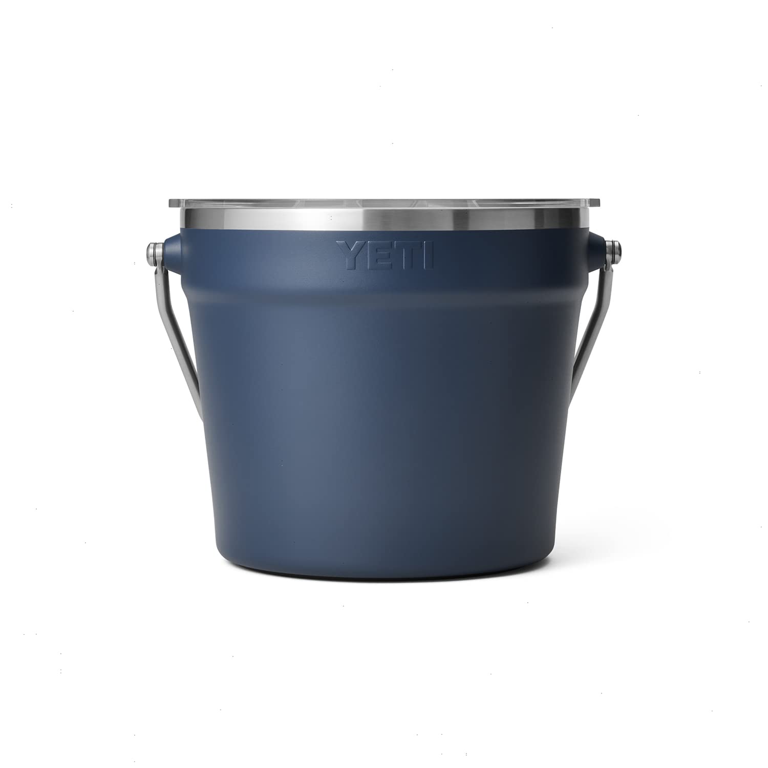 YETI Rambler Beverage Bucket, Double-Wall Vacuum Insulated Ice Bucket with Lid, Navy