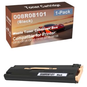 1-pack compatible high capacity 008r08101 waste toner container box use for c8130 c8135 c8145 c8155 b8145 b8155 printer (black)