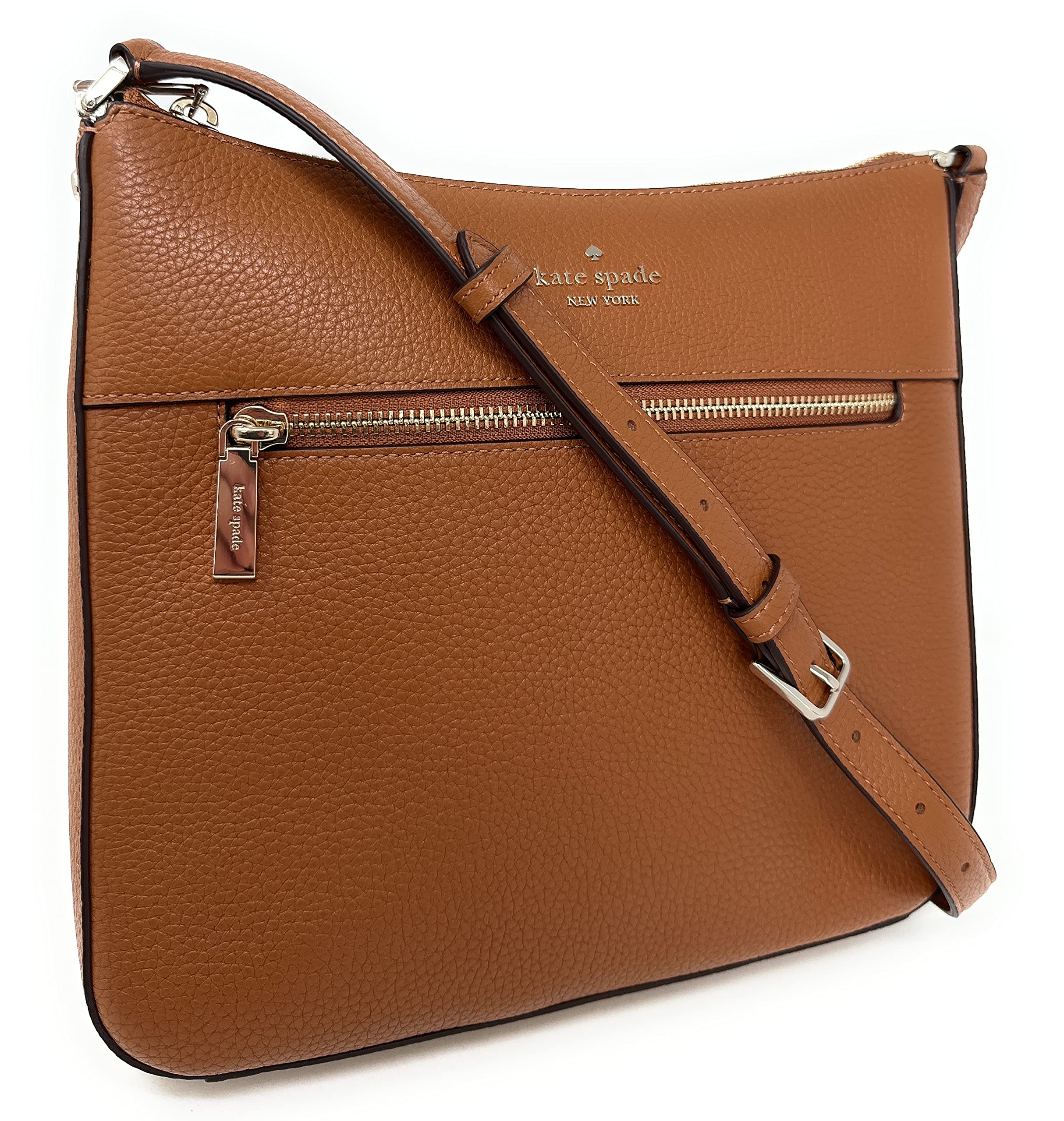 Kate Spade New York Leila Colorblock Pebbled Leather Crossbody Bag (Warm gingerbread)