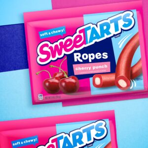 Bundle of SweeTARTS Ropes Candy, Cherry Punch, Twisted Rainbow Punch, & Tangy Strawberry, 9 Ounce (Pack of 3)