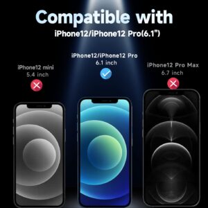 MAGIC JOHN 2 Pack for iPhone 12/iPhone 12 Pro 6.1 inch Tempered Glass Screen Protector, Auto Dust-Elimination Installation, Bubble Free, HD Clear, Easy Installation