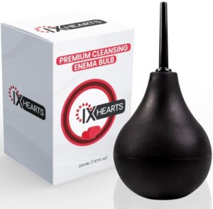 enema douche bulb - anal douche kit with detachable tip for women & men - reusable enema - easy to use and durable | capacity 7 oz (224 ml) ,black