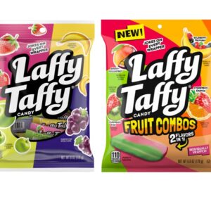 Bundle of Laffy Taffy Candy Individually Wrapped Mini Bars, Assorted Fruit Flavors & Fruit Combos, 6oz bags (Pack of 2)