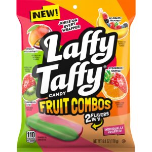 Bundle of Laffy Taffy Candy Individually Wrapped Mini Bars, Assorted Fruit Flavors & Fruit Combos, 6oz bags (Pack of 2)