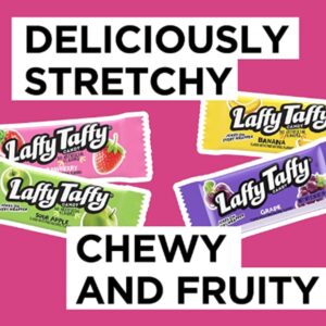 Bundle of Laffy Taffy Candy Individually Wrapped Mini Bars, Assorted Fruit Flavors & Fruit Combos, 6oz bags (Pack of 2)